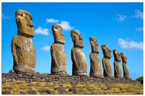 Obraz na plátně - Ahu Akivi moai 1921A (90x60 cm  )