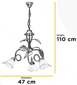 ONLI - Lustr na řetězu MIRANDA 3xE14/6W/230V