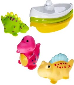 PROFIBABY Stříkací dinosaurus a lodička do koupele / Hračka do vody /
