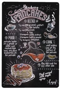 Kovová cedule Blueberry Pancakes