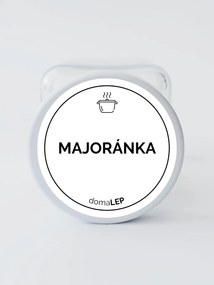 Samolepka na kořenky MAJORÁNKA bílá 5 cm tučné písmo