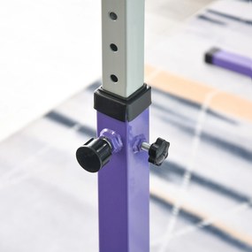 HOMCOM Dětská gymnastická tyč pro 3+ let, nastavitelné tréninkové barové zařízení 92-150 cm, horizontální gymnastická tyč pro zátěž 75 kg, 194x121x15…