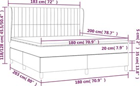 Box spring postel s matrací černá 180x200 cm textil 3128703