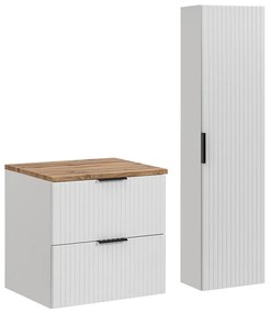 Koupelnová sestava Casad se skříňkami 60 cm bílá/dub wotan