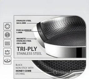 Pánev Honeycomb 20 cm MR-1214-20 / Pánev / nepřilnavá / indukce / nere