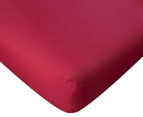 Napínací prostěradlo MICRO Satén - červené 180x200x25 cm