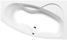 Polysan MAMBA R asymetrická vana 160x95x44cm, bílá 28111