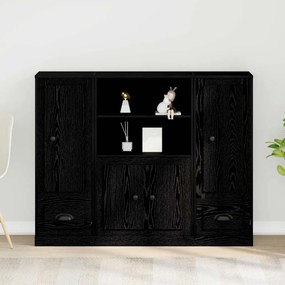 Vysoká skříň Černý dub 132 x 35.5 x 103.5 cm Kompozitní dřevo 3333078