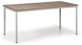 Jídelní stůl TRIVIA, světle šedá konstrukce, 1600 x 800 mm, dub přírodní