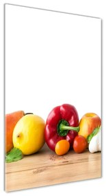 Wallmuralia Vertikální Fotoobraz na skle Ovoce a zelenina 50x100
