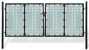 Černá jednokřídlá plotová branka 300 x 125 cm 141692