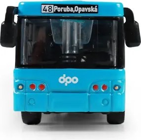 RAPPA Kovový kloubový autobus DPO Ostrava modrý 18 cm / Zpětný chod