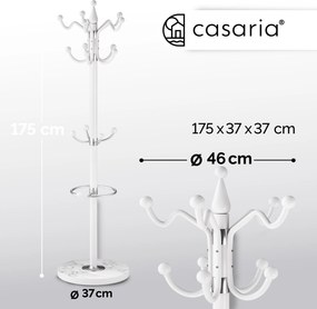 Casaria Věšák na šaty stojací bílý, 173 cm
