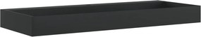 Umyvadlo 120 x 46 x 11 cm minerální/mramorový kompozit černé 155983
