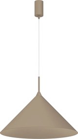Závěsné svítidlo Capital, 1x tmavě obéžové kovové stínítko, (fi 46cm), be