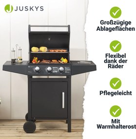 Juskys Plynový gril Louisiana se třemi hořáky
