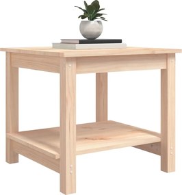 vidaXL Konferenční stolek 50 x 50 x 45 cm masivní borové dřevo [822278] Barva: Bílá
