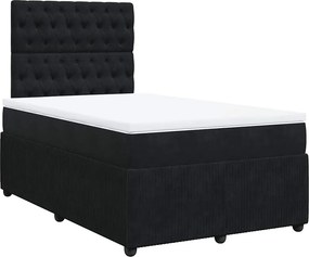 Box spring postel s matrací černá 120 x 190 cm samet 3292294