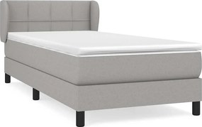 Box spring postel s matrací světle šedá 90x200 cm textil 3126213