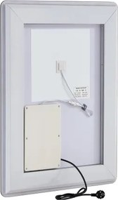 LED koupelnové zrcadlo 3 barvy proti zamlžování nástěnné toaletní zrcadlo 60 × 80 cm