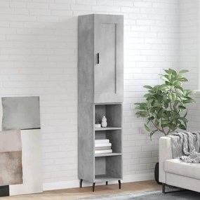 Skříň highboard betonově šedá 34,5x34x180 cm kompozitní dřevo 3200341