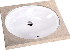 Rea Niva, oválné umyvadlo pod desku, 59.5 × 40.5 cm, bílá lesklá, REA-U3588