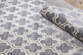 Dywany Łuszczów, Kusový koberec Core W6764 Trellis grey/cream, 80x150, šedá, chodba / předsíň