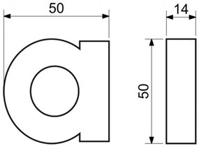 Domovní číslo - a, ANTRACIT 3D, 100 mm RICHTER CZECH RN.100LV.A.AL.AM.3D