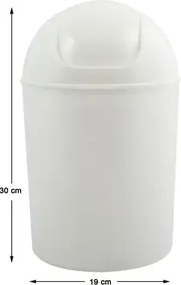 MSV výklopný odpadkový koš 5 L bílý / plast