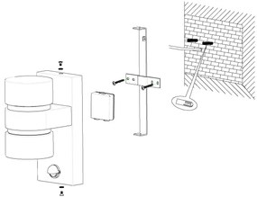 Eglo 96276 - LED Venkovní nástěnné svítidlo s čidlem ATOLLARI 2xLED/6W IP44