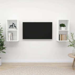 Nástěnné TV skříňky 2 ks bílé kompozitní dřevo 3079844
