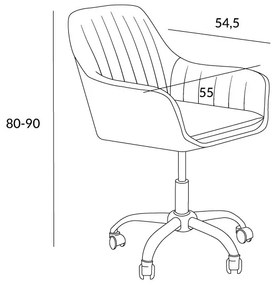 Kancelářská židle TEILL béžová ALL 822709