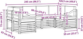 Venkovní pohovková souprava 6 ks Bílá a antracitová Polyester 3392412