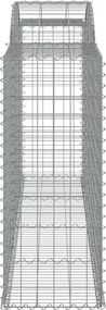Klenuté gabionové koše 12ks 300x50x120/140cm pozinkované železo 3146729