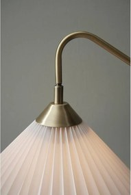 Krémová/v mosazné barvě látková stojací lampa s ohybatelnou konstrukcí (výška 155 cm) Kate – Ellos Home