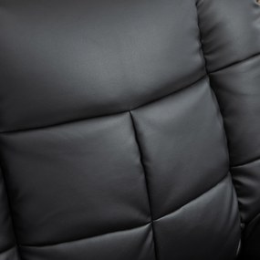 Elektrické polohovací křeslo HOMCOM s masážní funkcí z imitace kůže, dřeva a oceli, černé 94x99x99 cm pro maximální pohodlí | Aosom.de