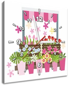 Gario Obraz s hodinami Květinářství Rozměry: 30 x 30 cm