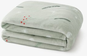 Goldea vánoční mikroplyšová deka deluxe - větvičky na šalvějové 150 x 200 cm