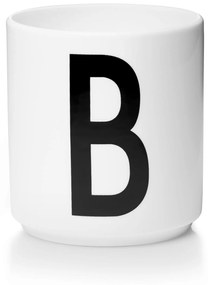 DESIGN LETTERS Porcelánový hrneček/dózička Letters 300 ml I, černá barva, bílá barva, porcelán