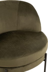 Zelené sametové kulaté křeslo Lounge chair Jammy Green - 71*67*66cm