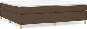 Rám postele s boxspringem tmavě hnědý 200 x 200 cm textil 3120988