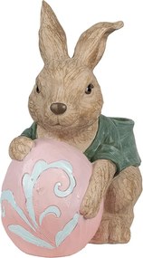 Dekorace květináč králík s vajíčkem - 27*16*30 cm