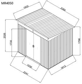 Aga MR4050 238x202x194 cm Tmavě šedý