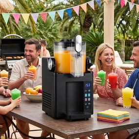 Costway 1,5 L Slush stroj s kompresorem Stroj Slushie s LED dotykovým ovládáním