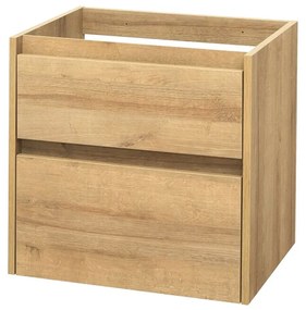 Mereo Mereo, Opto, koupelnová skříňka 61 cm, bílá, dub, bílá/dub, černá, CN920S