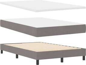 Postel s boxspringem s čelo Taupe 120 x 190 cm textil 3338675