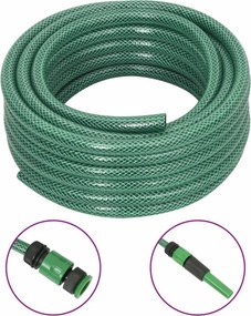 Zahradní hadice se sadou koncovek zelená 0,5" 30 m PVC 154372
