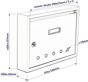 KĽUČKA PANEL RAL7016 + nerez poštovní schránka