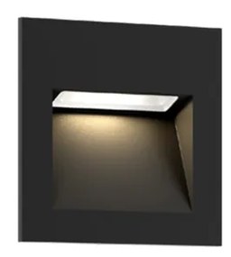 Vestavné nástěnné svítidlo Oris Barva: Černá, Rozměr: 80 mm x 80 mm