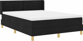 Postel s boxspringem s čelo Černá 200 x 160 cm textil 3341302
